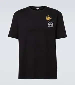 Loewe Anagram Cotton Jersey T-shirt - Black