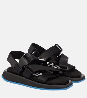 GANNI Performance Webbing Sandals - Black