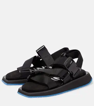 GANNI Performance Webbing Sandals - Black