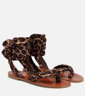 CHRISTIAN LOUBOUTIN Niloo Du Désert Leopard-print Sandals