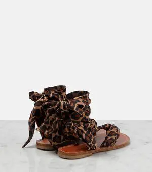 CHRISTIAN LOUBOUTIN Niloo Du Désert Leopard-print Sandals