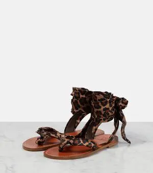 CHRISTIAN LOUBOUTIN Niloo Du Désert Leopard-print Sandals