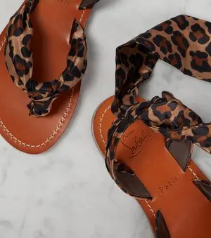 CHRISTIAN LOUBOUTIN Niloo Du Désert Leopard-print Sandals
