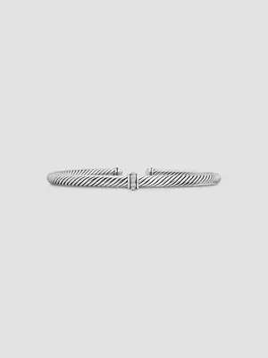 David Yurman Cable Classics Center Station Bracelet With Pavé Diamonds Diamond