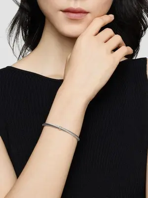 David Yurman Cable Classics Center Station Bracelet With Pavé Diamonds - Sterling Silver