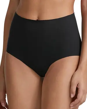Commando Cotton Blend High Rise Bikini - Black