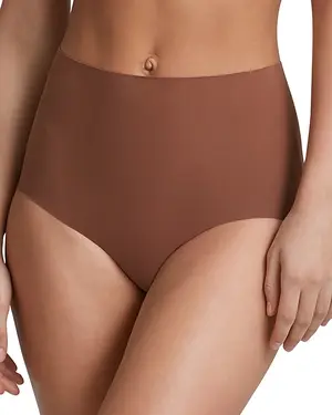 Commando Cotton Blend High Rise Bikini Nutmeg