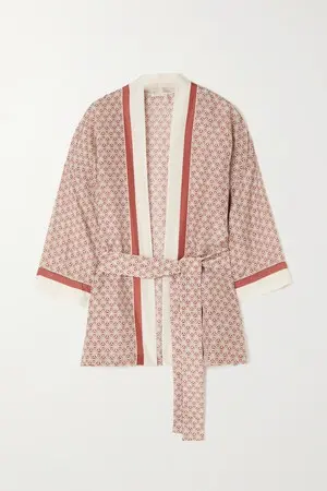 Brunello Cucinelli Printed Silk Robe - Red
