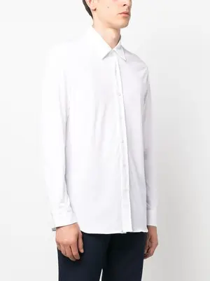 Brioni Spread-collar Cotton Shirt - White
