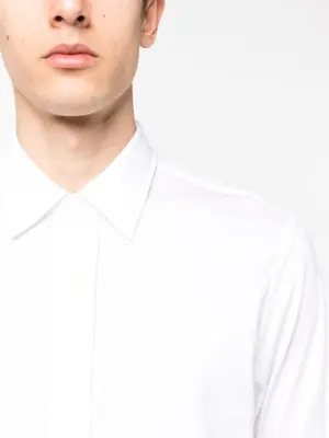 Brioni Spread-collar Cotton Shirt - White