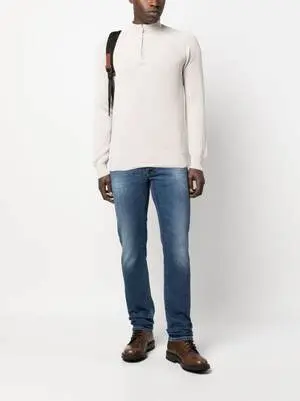 MOORER Basoli-csp Ribbed-knit Jumper - Neutrals