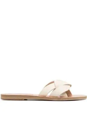 ANCIENT GREEK SANDALS Arachne Leather Slides - Neutrals