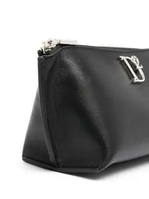 Dsquared2 Logo-plaque Leather Makeup Bag