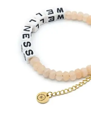 SPORTY & RICH Wellness Beaded Bracelet - Pink