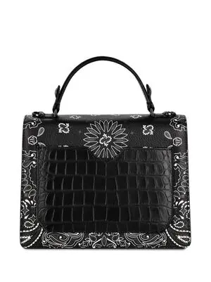 Philipp Plein Medium Superheroin Paisley Leather Shoulder Bag