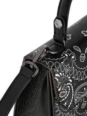 Philipp Plein Medium Superheroin Paisley Leather Shoulder Bag