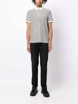 PRIVATE STOCK LABS Stripe-print Cotton Polo Shirt