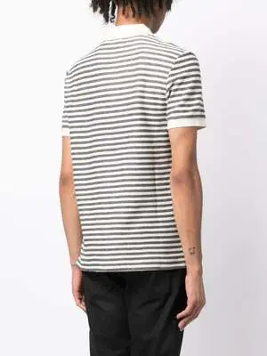 PRIVATE STOCK LABS Stripe-print Cotton Polo Shirt