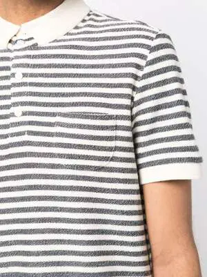 PRIVATE STOCK LABS Stripe-print Cotton Polo Shirt