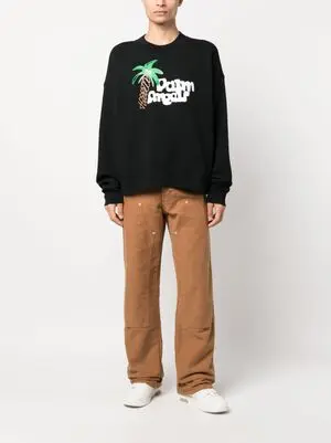 Palm Angels Logo-print Cotton Sweatshirt