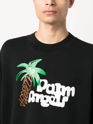 Palm Angels Logo-print Cotton Sweatshirt