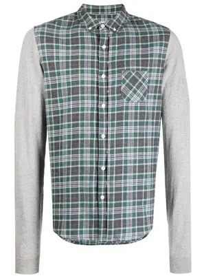 PRIVATE STOCK LABS The Sebastien Check-print Shirt - Green