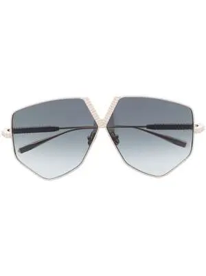 Valentino Garavani Geometric Frame Sunglasses - Gold  display picture 2
