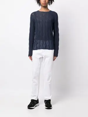 PRIVATE STOCK LABS Cambon Wave-pattern Jumper - Blue