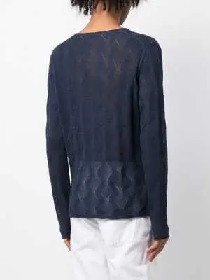 PRIVATE STOCK LABS Cambon Wave-pattern Jumper - Blue