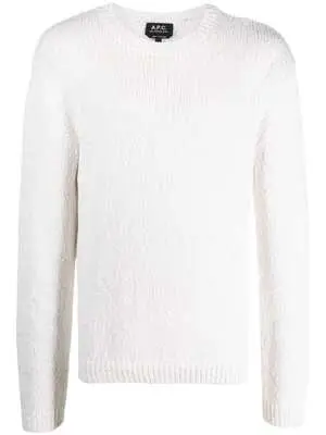 A.p.c. Crew-neck Knitted Jumper - White
