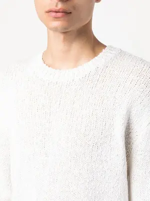 A.p.c. Crew-neck Knitted Jumper - White