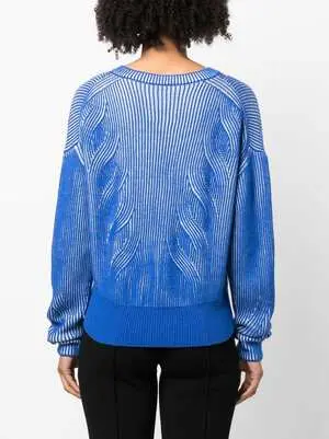 Moschino Two-tone V-neck Jumper