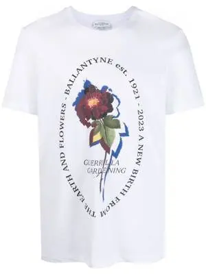 BALLANTYNE Graphic-print Cotton T-shirt - White