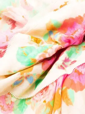Zimmermann Raie Floral-print Midi Dress