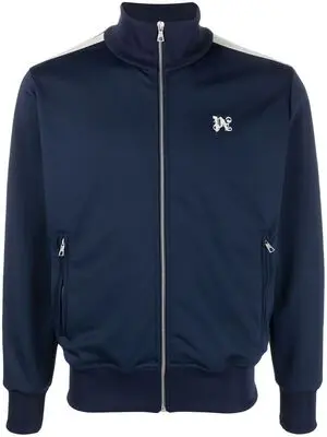 Palm Angels Logo-embroidered Track Jacket - Blue
