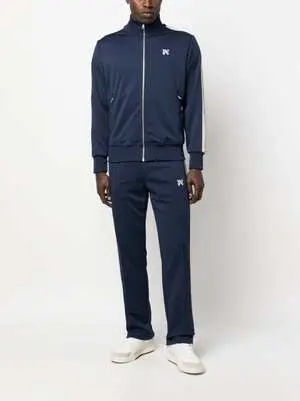 Palm Angels Logo-embroidered Track Jacket - Blue