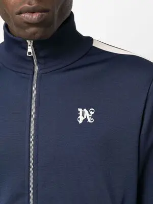 Palm Angels Logo-embroidered Track Jacket - Blue