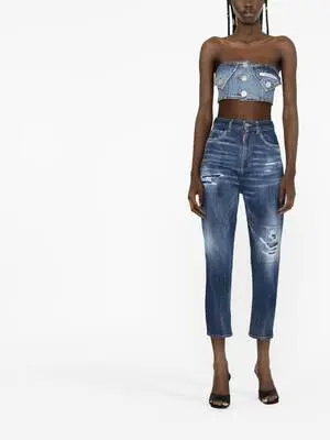 Dsquared2 Distressed Cropped Jeans