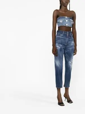 Dsquared2 Distressed Cropped Jeans