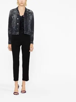 Dsquared2 Distressed Denim Jacket - Black
