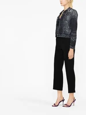 Dsquared2 Distressed Denim Jacket - Black