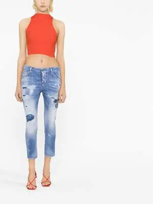 Dsquared2 Distressed Cropped Jeans