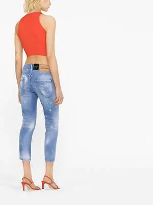 Dsquared2 Distressed Cropped Jeans