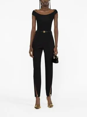 Balmain Split-hem Tapered Trousers - Black