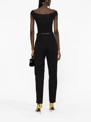 Balmain Split-hem Tapered Trousers - Black