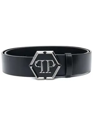 Philipp Plein Silver Tone Belts For Men