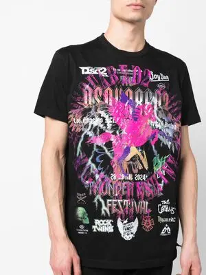 Dsquared2 Graphic-print Cotton T-shirt
