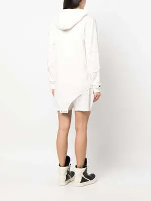 Rick Owens Logo-embroidered Cotton Hoodie