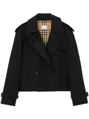 Burberry Double-breasted Cropped Trench Coat