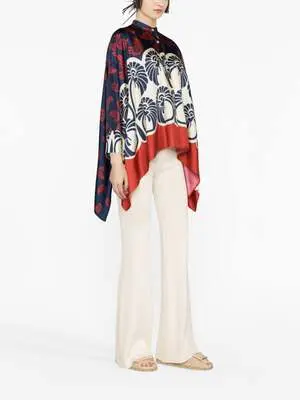 La DoubleJ Palmetto-print Silk Shirt